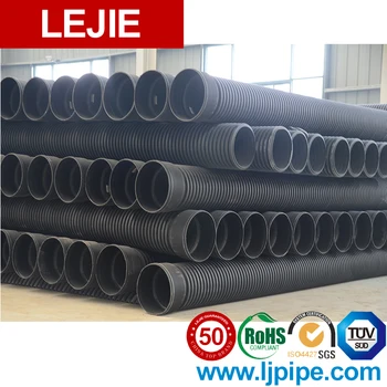 6 Inch Plastic Black Corrugated Drainage Sewage Pipe - Buy Corrugated ...