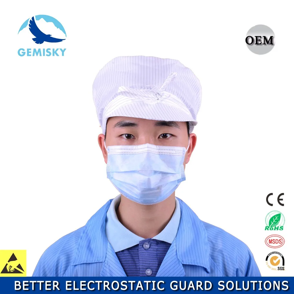 Durable Elastic Cleanroom ESD Cap - Anti Static Hat