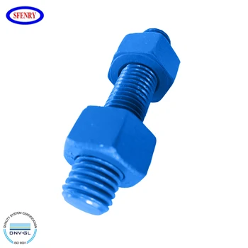 Asme B18.31.2 Asme B18.2.2 Xylan Ptfe Coating Stud Bolts And Hex Nuts ...