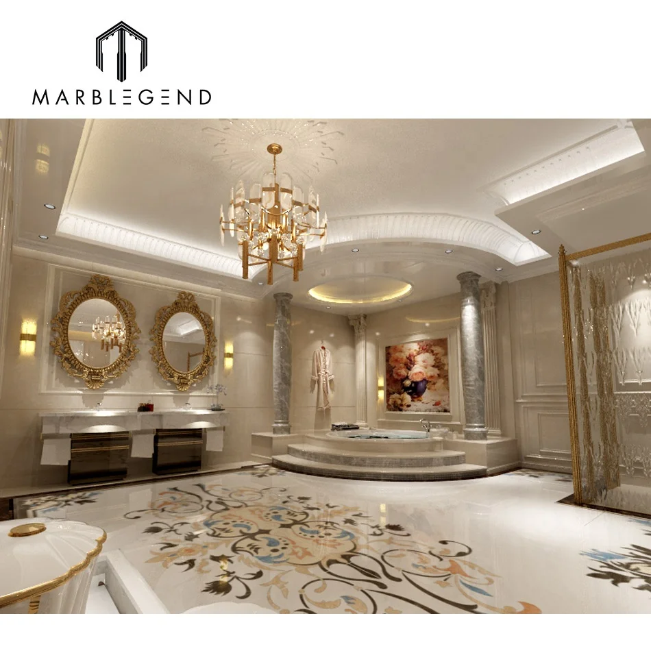 Luxury Style Interior Design Marble Waterjet 3d Floor Design Service ...