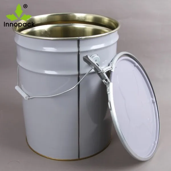 20 Liter Metal Pail 20kg Tinplate Paint Bucket 20l Steel Paint Pail ...