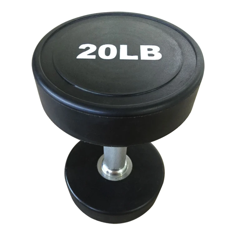 Commercial Fitness Dumbbell Set China Round Pu Dumbbell 20lb - Buy ...