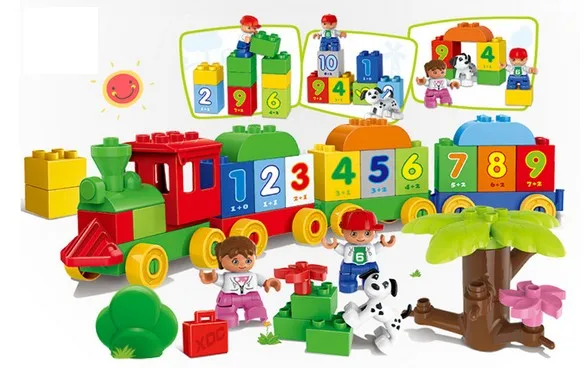 Kids Educational Toy Train Building Kit Big Building Block Set 57pieces ...