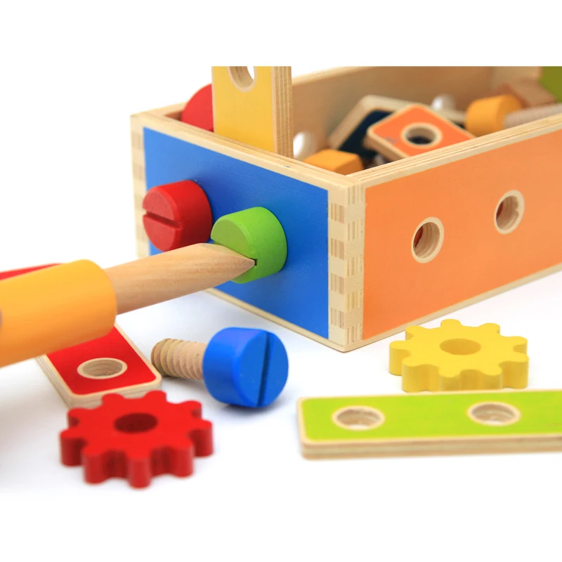Diy Educational Wooden Simulation Toolbox Toys Multi-function Kids ...