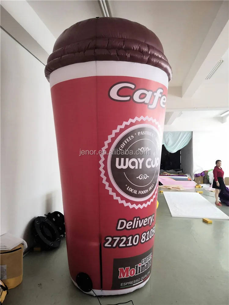 Giant Inflatable Coffee Cup Balloon for Outdoor Advertising