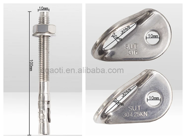 316 Stainless Steel Anchor Bolt Hangers For Rock Climbing Protection ...