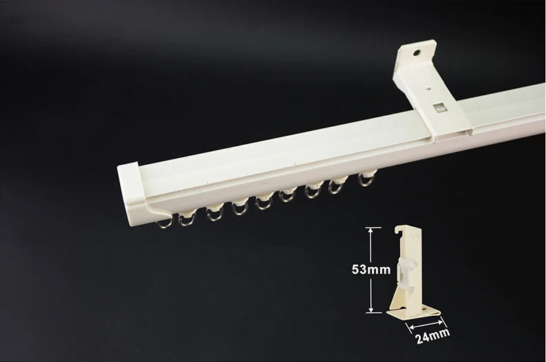 Aluminum Wave Ceiling Hotel Double Ripple Fold Curtain Track Curtain ...