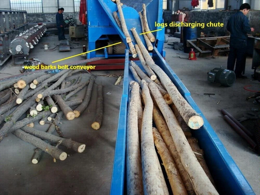 Used Commercial Portable Rotary Drum Wood Log Debarker Machine Price ...