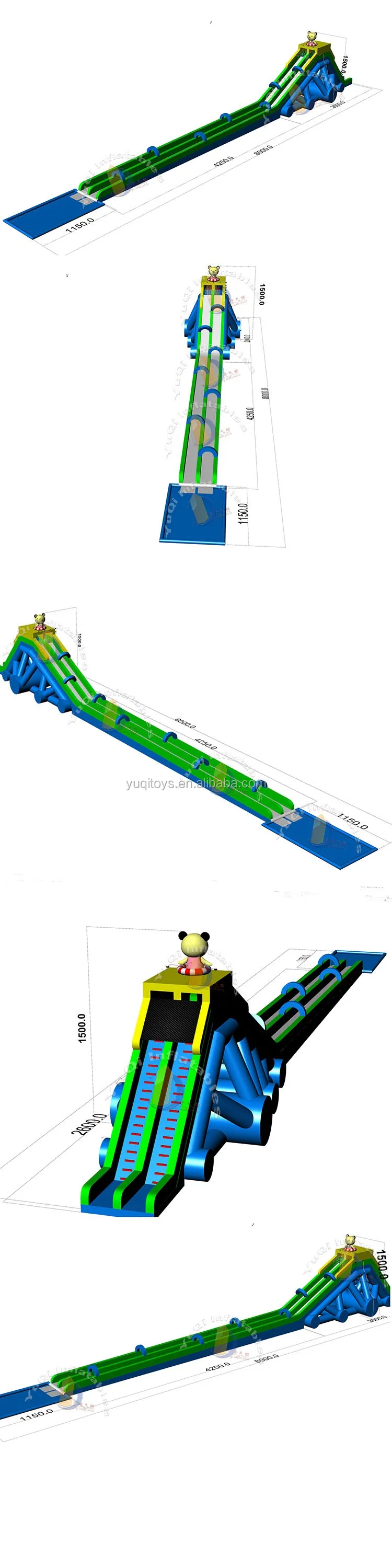 Newest Design Inflatable Water Slide Clearance Carton Design Big Water ...