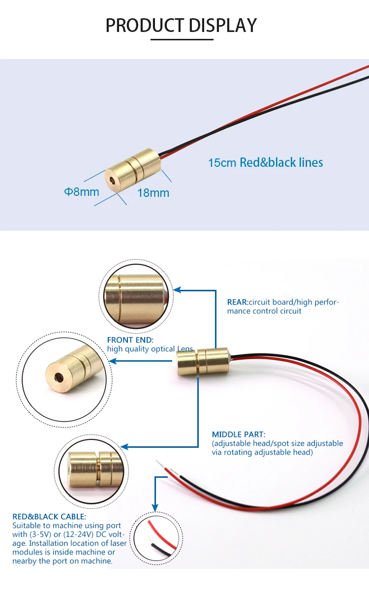 Laser Positioning 24v Red Laser Line Distance Module Pointer - Buy 24v ...