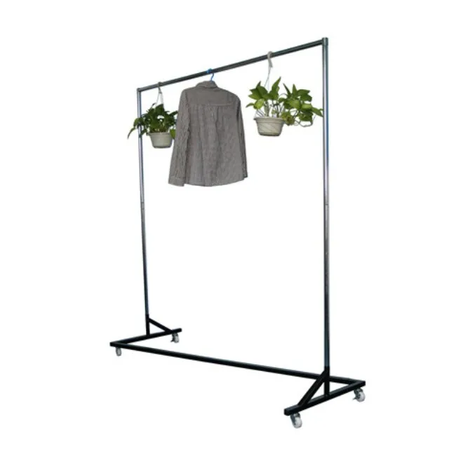 Single Tier Clothing Display Stand Metal Hanging Clothes Display Racks ...