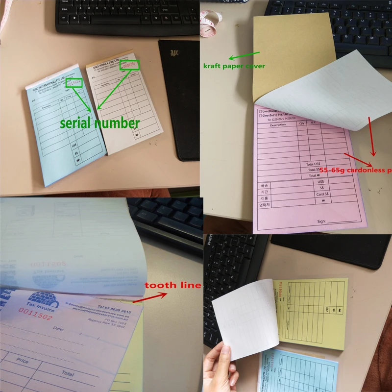 New Products Numbered And Perforated Carbonless Paper Duplicate Invoice ...
