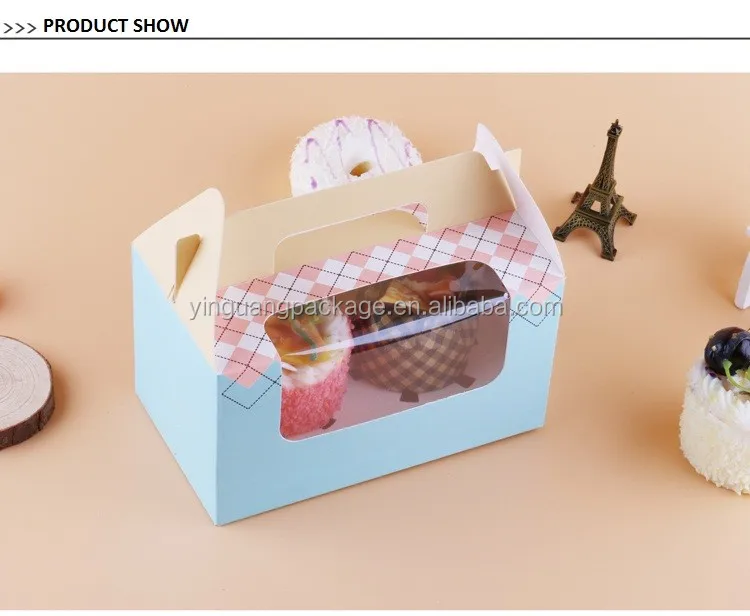 Customized Food Grade Paper Muffin Cupcake Donut Packaging Box With ...