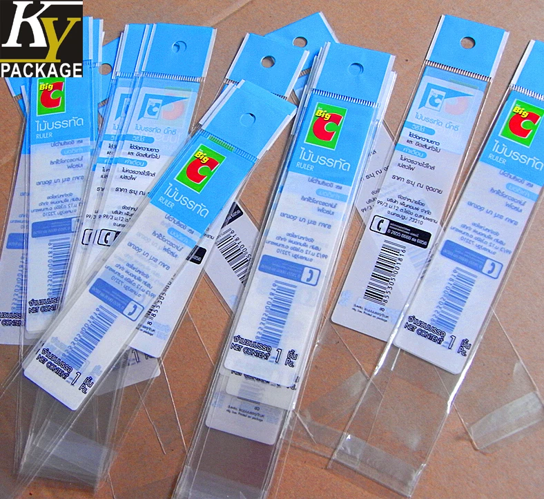 Customized Printed Clear Plastic Opp Bag With Card Header - Buy Opp Bag ...