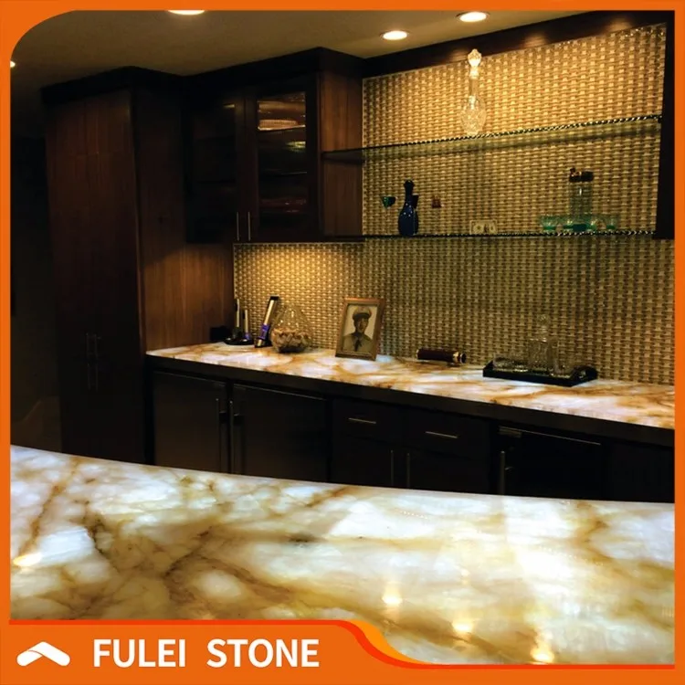 Laminate Translucent Commercial Backlit Onyx Stone Bar Countertop - Buy ...