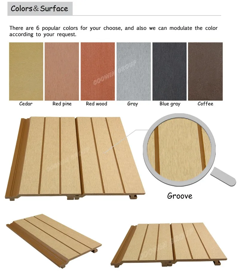 COOWIN PVC Wall Panels - Durable Outdoor Decoration Material