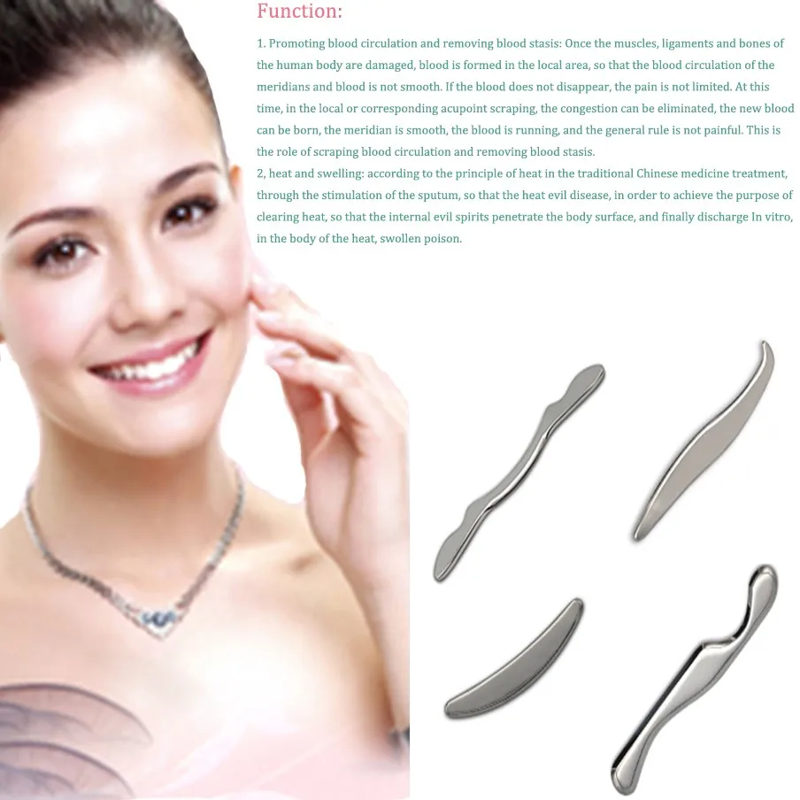 Stainless Steel Guasha Scraping Massage Tools - Metal Gua Sha Tools IASTM
