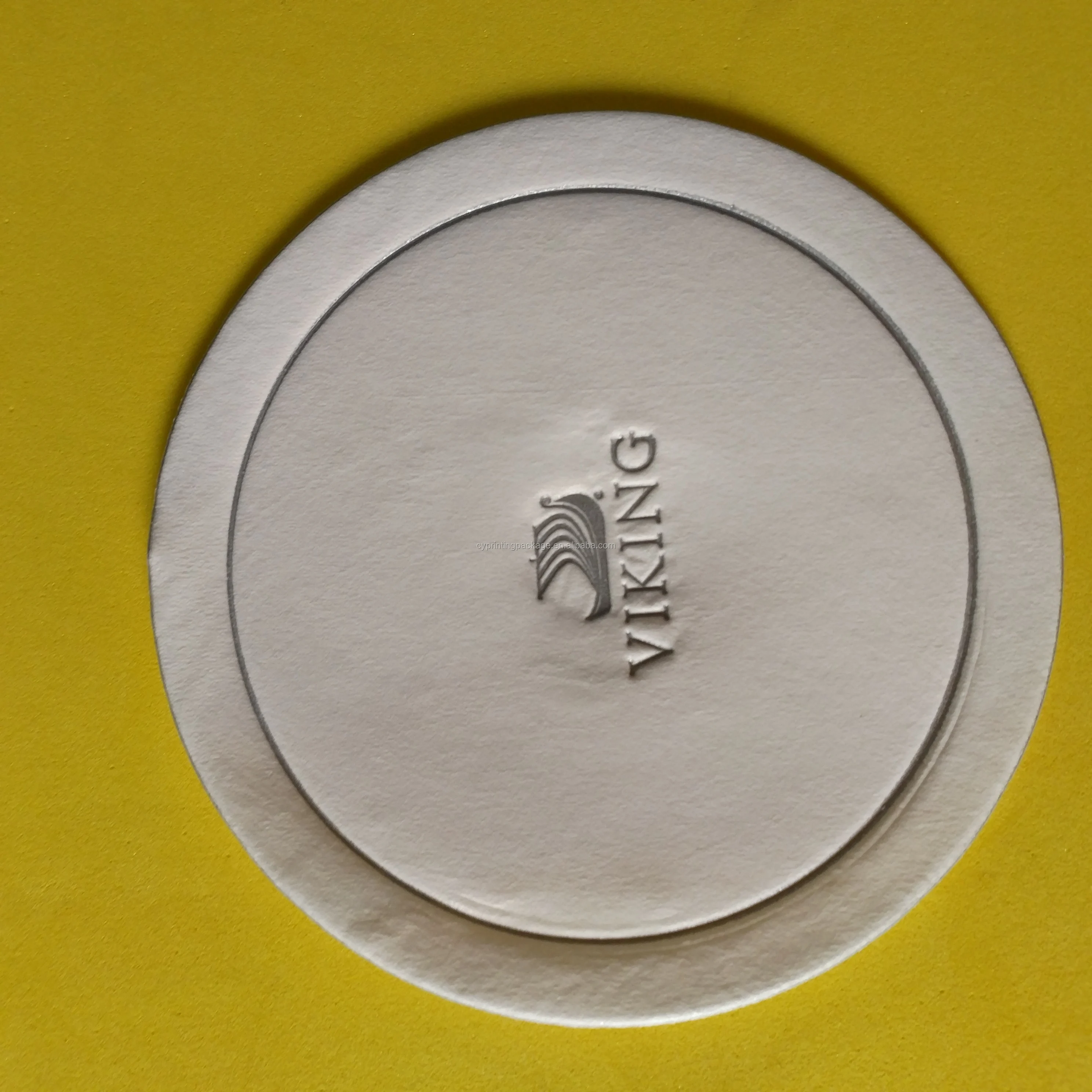 Eco-friendly Paper Coasters with Embossed Logo - Free Sample