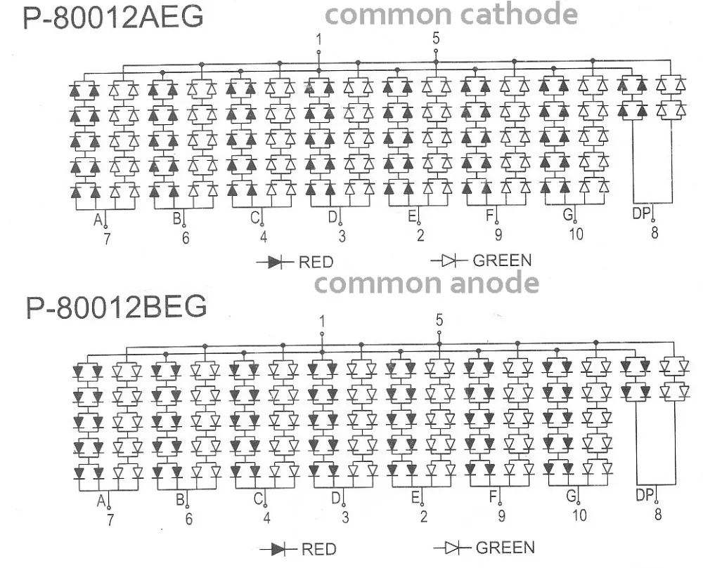 8 Inch 200 Mm 7 Segment Led Bicolor Display Dual Color 8" Seven Segment ...