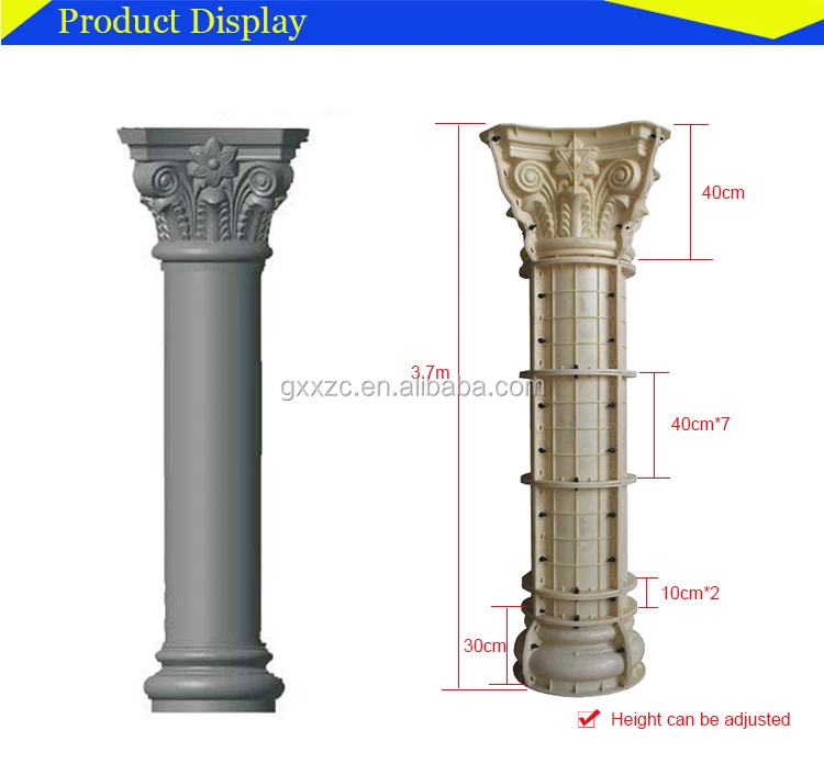 Decorative Concrete Roman Pillar Column Mold For Sale - Buy Decorative ...