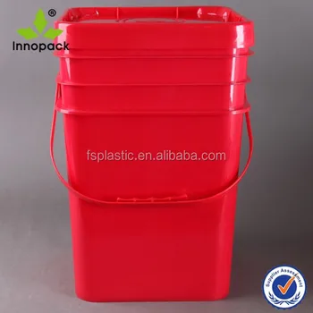 Square Plastic Bucket With Private Printing Label 20l - Buy Square ...