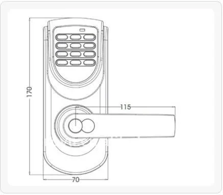 Stainless Steel Electronic Keypad Lock - PY-8101