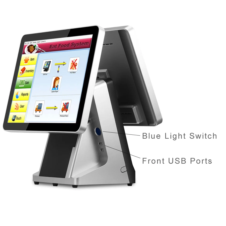 Android/windows Dual Screen Pos System 15 Inch Touch Screen Rfid Pos ...