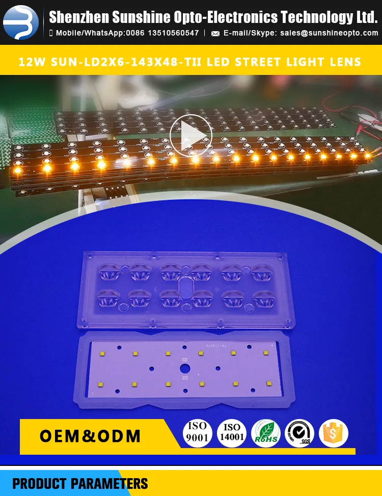Custom Optical Led Module Led Street Light Lens With Pcb - Buy Led ...