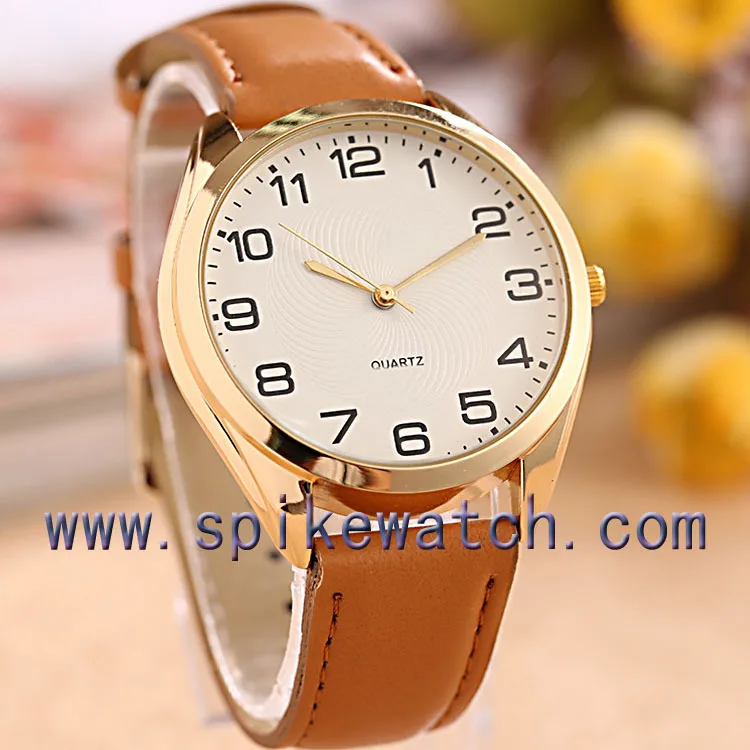 Stainless Steel Back Water Resistant Big Numbers Quartz Watch - Buy Big ...