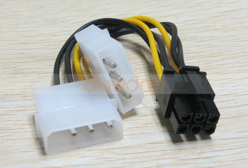6-pin Pci Express Power Adapter Cable - Dual (4-pin) To Pcie (6-pin ...