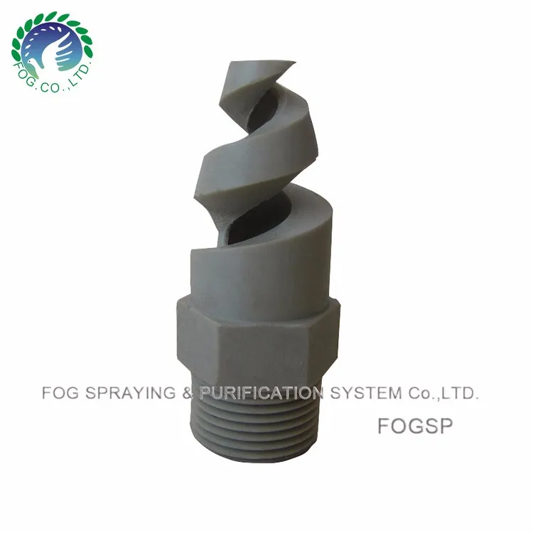 PVC PP PVDF Plastic Spiral Nozzle - Full Cone Spjt Jet Nozzle