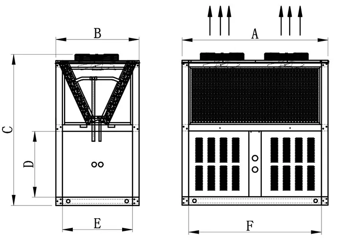 20hp V Shape Refrigeration Condenser For Cold Storage Room - Buy V ...