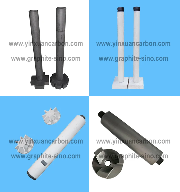 Anti-oxidation graphite rotary impeller degassing rotor shaft for ...