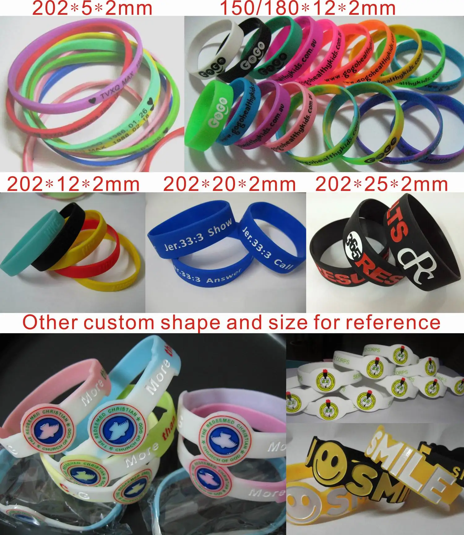 Custom Silicon Festival Bracelet Double Layer Silicone Wristband ...