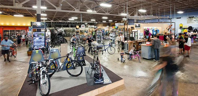 Customized Wooden Floor Stand Bike Display Rack Design