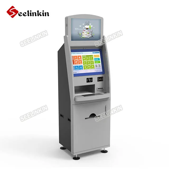 Dual Screen Display Lottery Ticket Kiosk ATM Machine