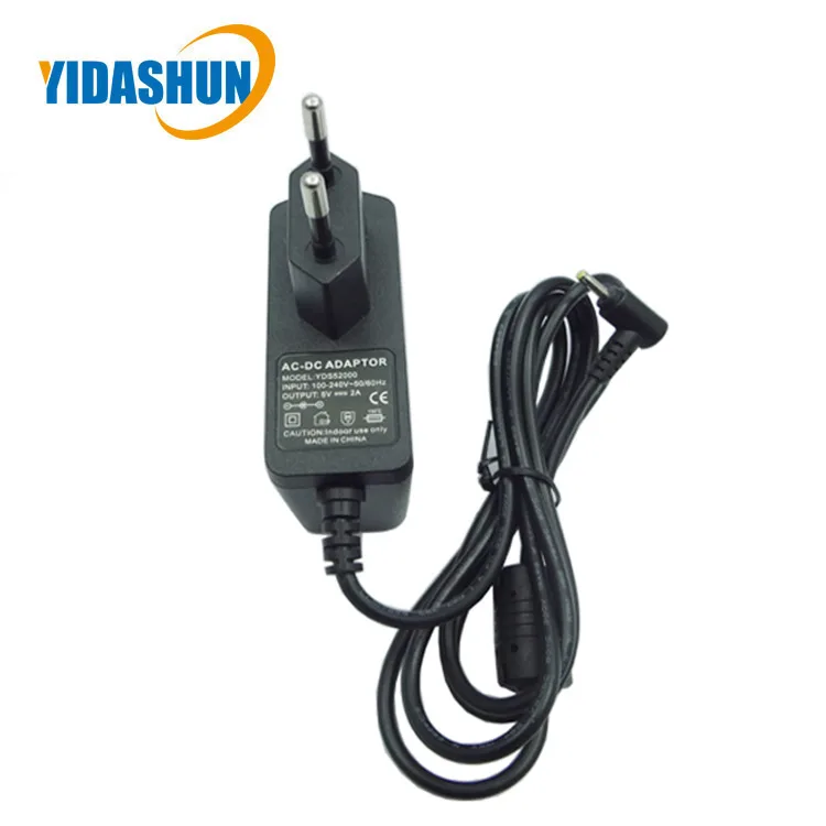 European Round 2 Pin Plug 5v 2a 10w Wall Charger 2.5*0.7mm For Tablet ...
