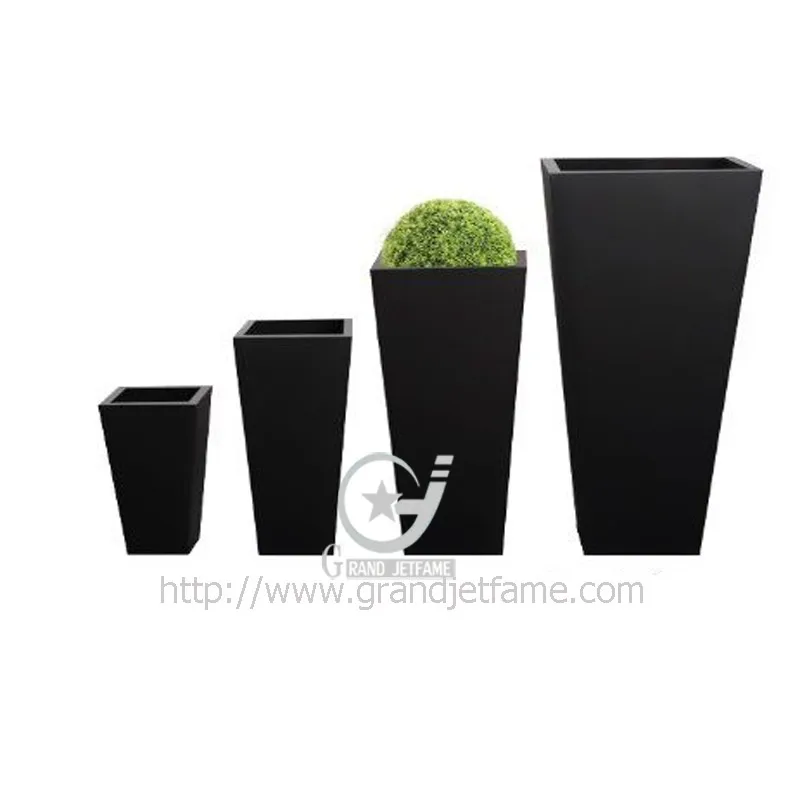 Bright Color Tall Vertical Square Red Planter Pot - Buy Tall Red ...