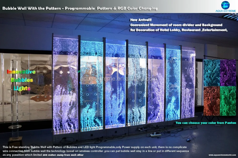 Digital Control Led Water Bubble Wall,Computer Programing Led Bubble ...