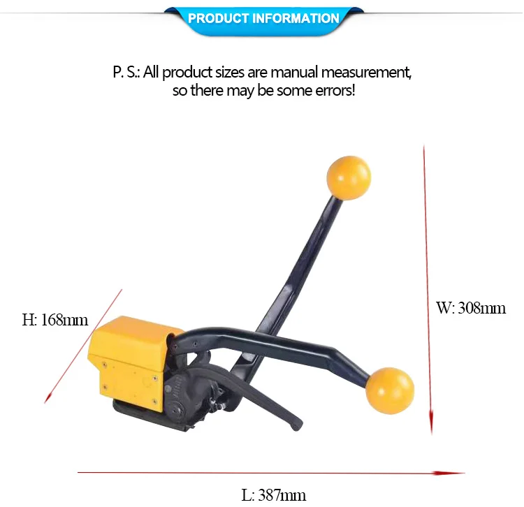 Manual Tool A333 Buckle Free Sealless Handheld Steel Strapping Machine ...