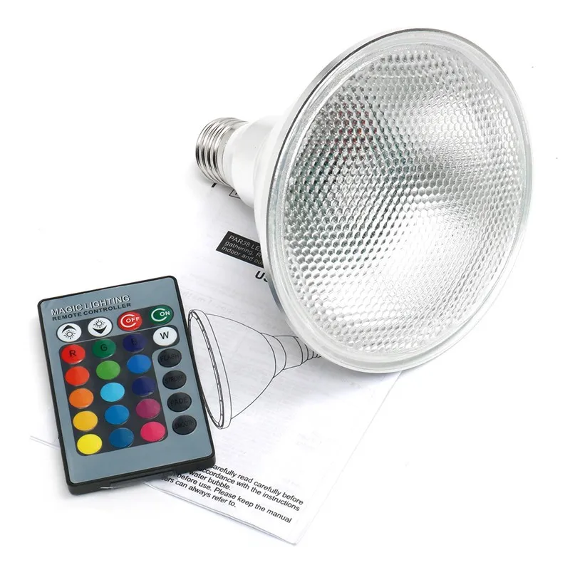 E27 Ip65 Waterproof Led Par38 Rgb 18w Light Bulb - Buy Rgb Led Par 38 ...