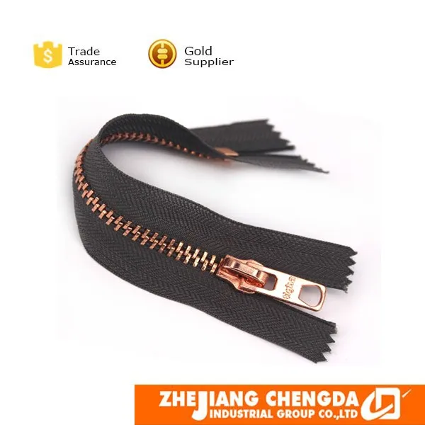 5# Shiny Rose Gold Metal Zipper For Cloth Factory Price Wholesale - Buy ...