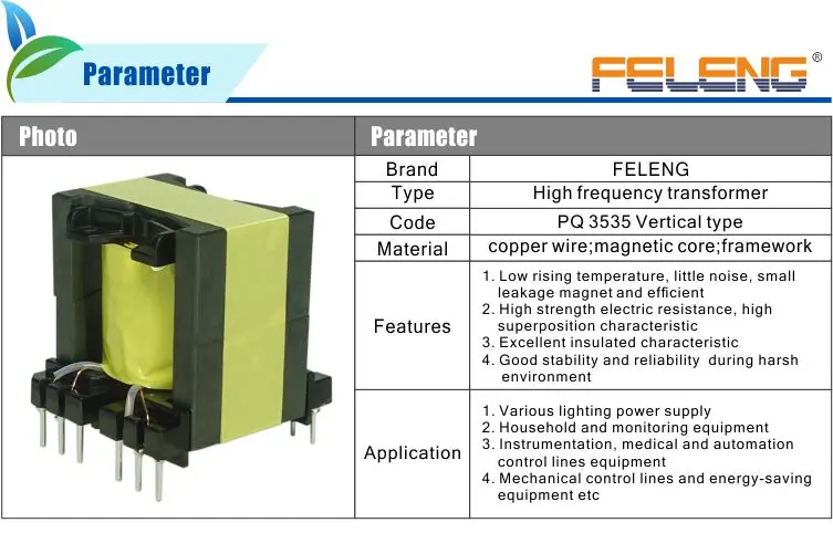Pq3535 Bobbin Ferrite Core High Frequency Transformer for Inverter| Alibaba.com