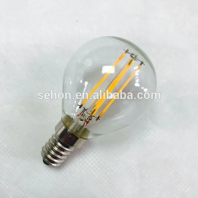 E14 E27 Half Mirror 220V G45 LED Filament Bulb 4W - CE Certified