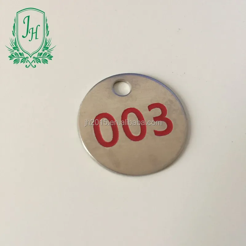 Stainless Steel Number Tag Metal Tags Serial Number Logo Carved Tag ...