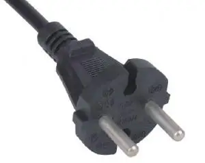 16a 250v Ac Indonesia Power Cord,Cee 7 / 17 Unearthed 2 Pin Power Plug ...
