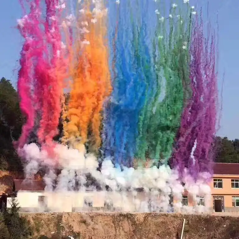 Amazing Hot Sale Aerial Colorful Smoke Cake Daytime Fireworks Cake ...