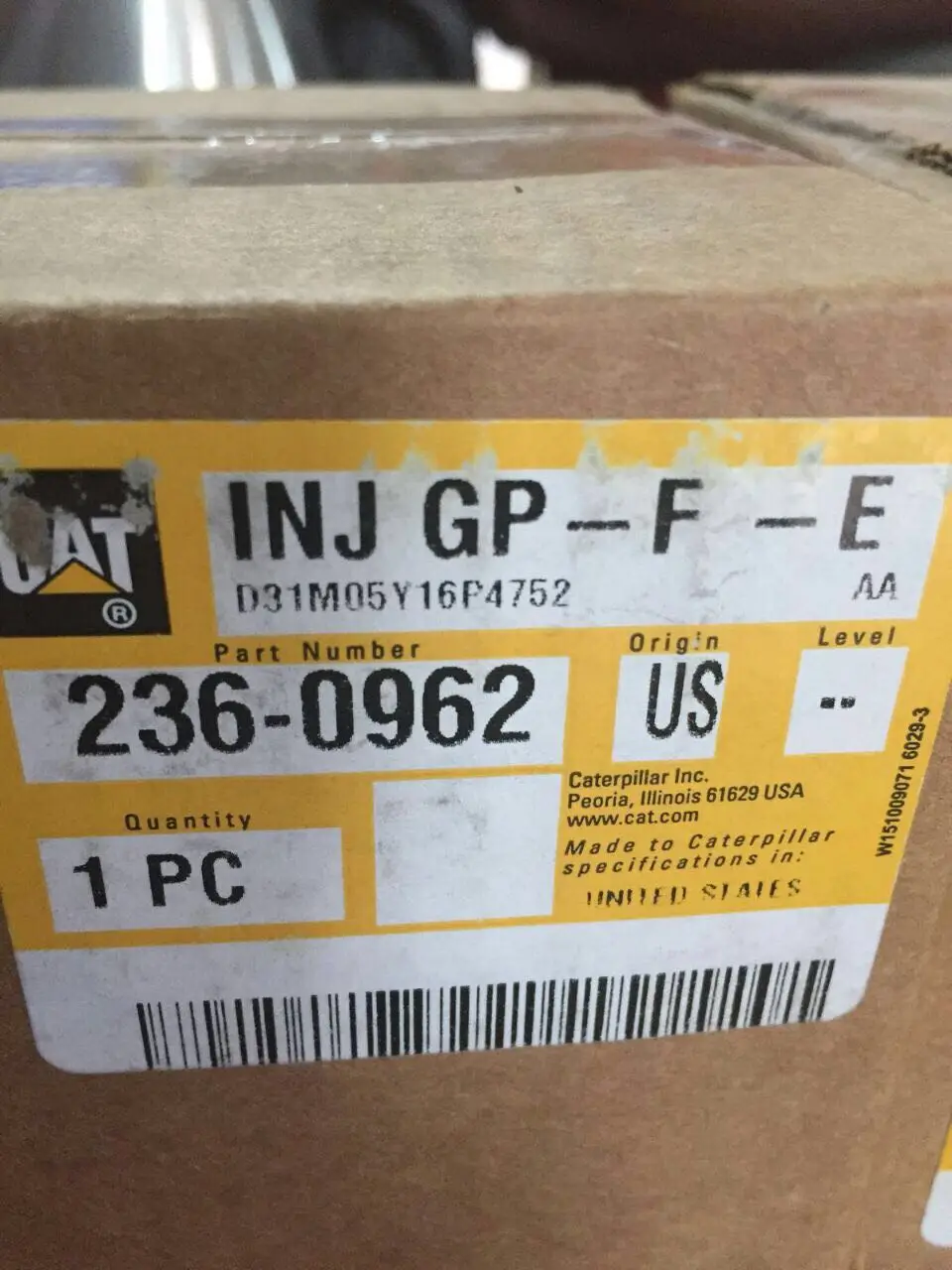 Excavator Parts C9 Engine Fuel Injector 236-0962 For Cat Excavator Cat ...