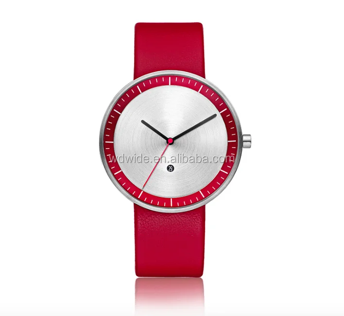 New Style Red Leather Strap Women Luxury Wrist Watch - Buy Wrist Watch ...