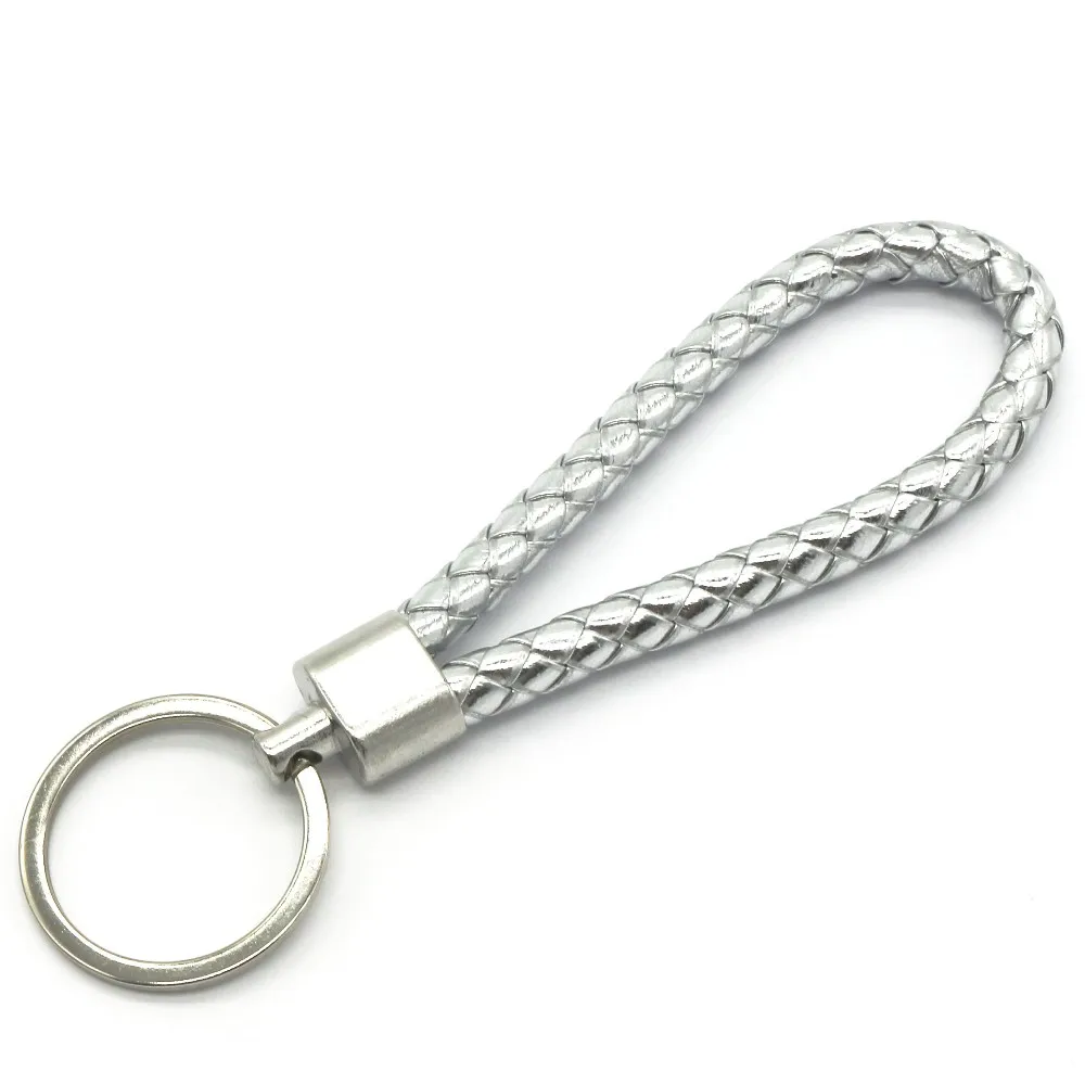 Custom Woven Polyester Leather Rope Key Chain Gift Creative Key ...